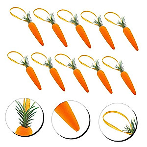 DECHOUS 10pcs Easter Decoration Easter Carrot Easter Tree Decorations and Ornaments Egg Easter Tiered Tray Decor Easter Hanging Carrot Easter Hanging Ornaments Carrot Decor Set Rabbit Foam