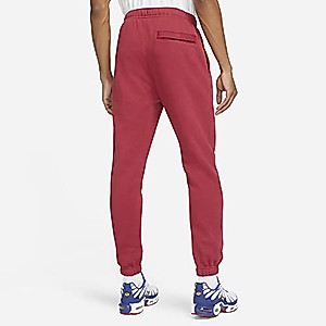 Nike Men's Sportswear Fleece Jogger Athletic Pants (as1, Alpha, x_l, Regular, Regular, Pomegranate/Pomegranate/White, X-Large)