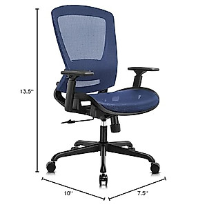 ELABEST Blue Mesh Black Frame Headrest for Home Office Chair, Not General