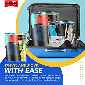 Shiny Select 5 Gallon Jumbo Slider Storage Bag, 18x24, 10 Bags – Resealable Extra Large Clear Plastic, 2 Mil Thick - Home Organization, Luggage, Travel, Kitchen Use, Baby Essentials, Seasonal Clothes