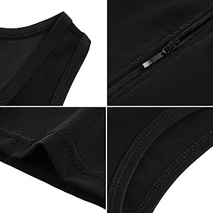 JARAZIN FTM Chest Binder for Women Transgender Binder Bra Chest Breast Binder Trans (Large, Black)