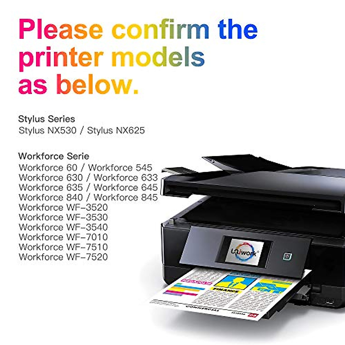 Uniwork Remanufactured Ink Cartridge Replacement for Epson 127 127XL T127 use for Workforce 545 845 645 WF-3540 WF-3520 WF-7010 WF-7510 WF-7520 NX530 NX625 Printer Tray (2 Cyan 2 Magenta 2 Yellow)