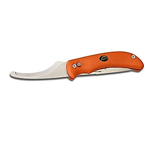 Outdoor Edge Swingblaze Double Blade Hunting Knife with Rotating Skinning & Gutting Blades, Nylon Sheath, (Blaze Orange, SZ-20NC)