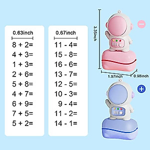 Roller Digital Teaching Stamp for Kids,LEGMEE Addition and Subtraction Seal Arithmetic Artifact, Within 100 Teaching Math Practice Questions, for Preschool Kindergarten Homeschool Supplies (2pcs)