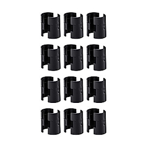 24 Pcs 3/4" Wire Shelving Post Clips, 12 Pairs of Plastic Shelf Locking Clips, Shelving Sleeves Replacements, Wire Shelving Accessories Parts, Compatible with Metro and More