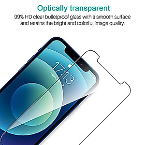 LK 4 Pack Screen Protector for iPhone 12 / iPhone 12 Pro 6.1-inch, Tempered Glass, Alignment Frame Easy Installation, 9H Hardness, Bubble Free, Work Most Cases