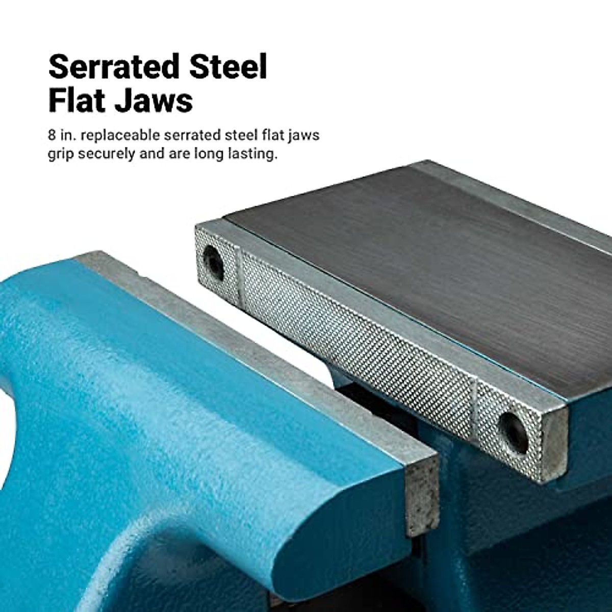 Capri Tools 8 in. Reversible Bench Vise, 8 in. Jaw Width, 8.3 in. & 12.2 in. Jaw Opening