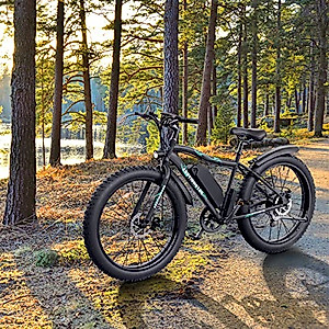 aostirmotor Electric Bike 500W 36V 13Ah Ebike, 26x4.0 inch Fat Tire Ebike, Electric Mountain Bike，Electric Bike for Adults