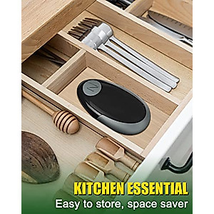 Smooth Edge Food-Safe Electric Can Opener, One-Touch Kitchen Can Opener Opens Almost Most Can Sizes, Good for Senior with Arthritis, Best Gift for Women, Battery Operated and Automatic Can Opener