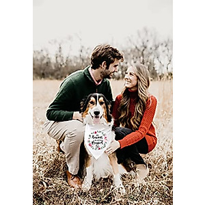 Ptzizi Funny My Humans are Getting Married White Pet Dog Bandana Bibs Scarf, Wedding Photo Prop Pet Accessories for Dog Lovers Gift
