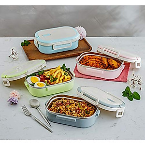 Lille Home Stainless Steel Leakproof Bento Lunch Box/Metal Food Container with Insulated Lunch Bag, BPA Free, 22 Ounces, Gray