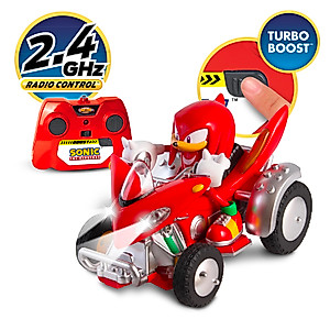 Sonic NKOK Knuckles ATV R/C (with Lights), For Ages 6 and up, Allows Children to Pretend to Drive and Have Fun at the Same Time! Great Item for Kids Red