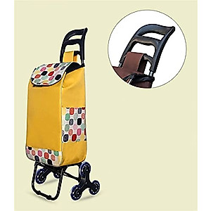 Shopping Trolley on Wheels Multi Function Shopping Cart Travel Climb Stairs Collapsible Portable Iron Art Supermarket Push Trailer Lever Cart Trolley Storage Hand Trucks,#1 ,