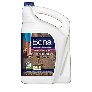 Bona Hardwood Floor Premium Spray Mop - Includes Wood Floor Cleaning Solution & Bona Microfiber Cleaning Pad for Hardwood & Hard Surface Floors & Bona Hardwood Floor Cleaner Refill - 128 fl oz