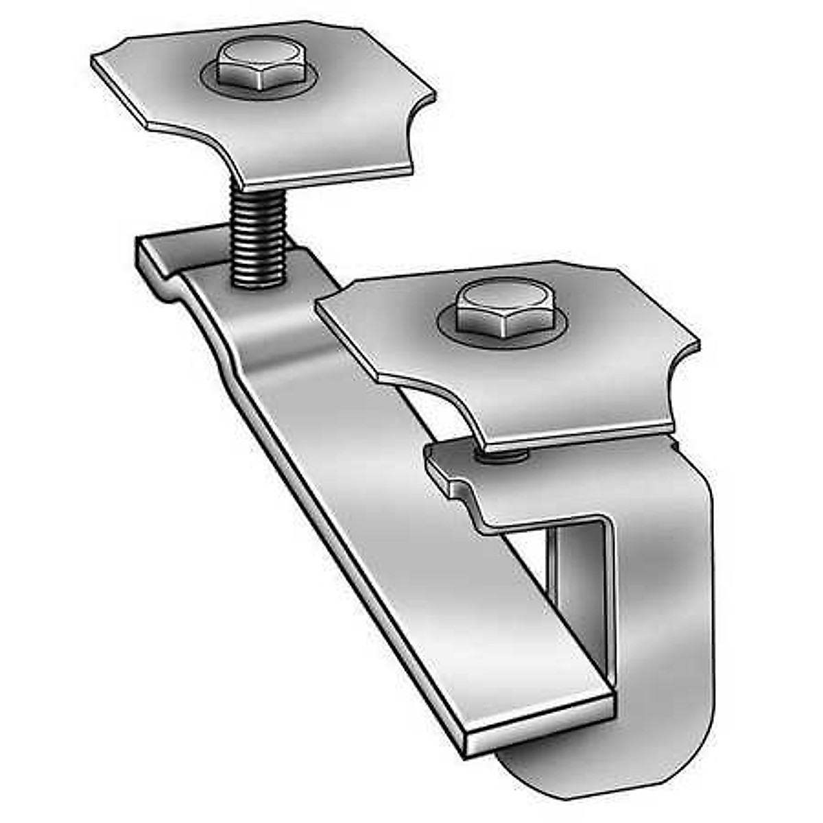 Grating Clip, Connector, 1 in Bar H, PK10