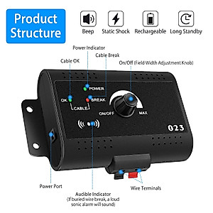 KOCASO Electric Dog Fence System, Covers up to 1.2 Acre, for Dogs Over 4 lb, 2 Ajustable Waterproof Collar with 984 Feet Wire,Suitable for Small, Medium, Large Dogs (Black 2) (with 2 Collars)