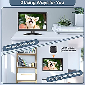 Eyoyo 12 Inch Small HDMI Monitor, Mini Monitor Portable IPS Display, External Monitor for Laptop Security Camera Raspberry pi, 1366x768 HD Monitor, Built-in Speaker…