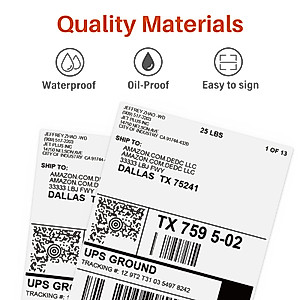 K Comer 4x6 Thermal Shipping Labels (2 Rolls, 700 Printer Labels) Stickers Printable,Waterproof,Self Adhesive,Mailing Address Labels for Packages Compatible with K Comer MUNBYN, Rollo, Zebra