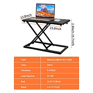 biueus Height Adjustable Standing Desk Converter
