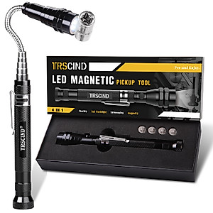 Gifts for Men Dad Husband Him, Valentines Day Anniversary Birthday Gifts, Magnetic Flashlight, Flexible LED Telescoping Magnet Pickup Tool, Unique Gifts Ideas for Women Grandpa, Cool Gadgets Stuff