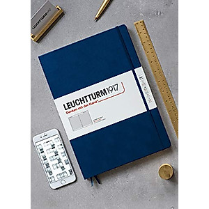 LEUCHTTURM1917 - Notebook Hardcover Master Classic A4+ - 235 Numbered Pages for Writing and Journaling (Red, Ruled)