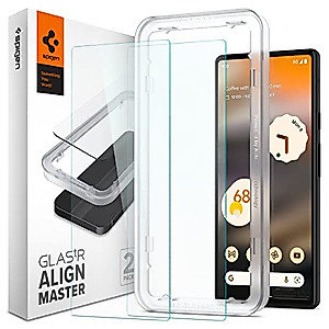 Spigen Tempered Glass Screen Protector [GlasTR AlignMaster] designed for Pixel 6a (2022) - 2 Pack