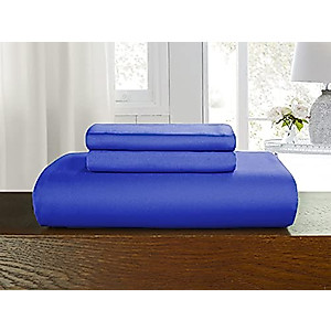 CELINE LINEN Wrinkle & Fade Resistant 3-Piece Duvet Cover Set - Protects and Covers Your Comforter/Duvet Insert, 1500 Series Luxurious 100% - Silky Soft, Full/Queen, Royal Blue