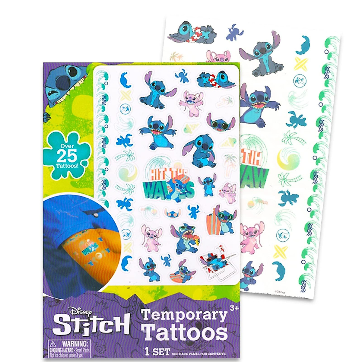 Fast Forward Stitch Mini Backpack with Lunch Box Set for Toddler Preschool - Bundle with 11'' Stitch Backpack Mini, Stitch Lunch Bag, Stickers, Temporary Tattoos, More | Lilo and Stitch Backpack