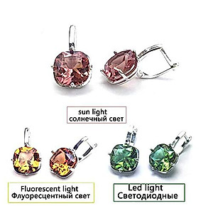 Bansriracha Elegant Zultanite Earring Sterling 925 Silver Cushion 10MM Created Sultanite Fine Jewelry Women Wedding Party Gift