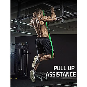 LEEKEY Resistance Band Set, Pull Up Assist Bands with Non-Slip Texture-Stretch Resistance Band Exercise Bands - Mobility Band Powerlifting Bands for Resistance Training