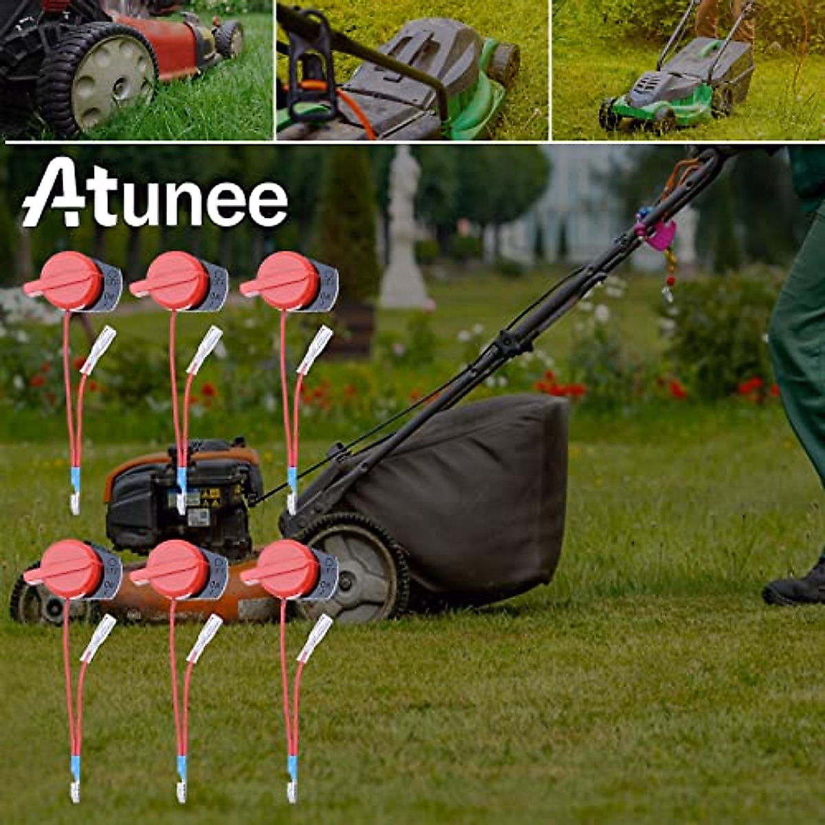 Atunee 6 Pack On Off Engine Stop Switch Control Compatible with Honda GX120 GX160 GX200 GX240 GX270 GX340 GX390 for Go Kart Mini Bike Lawn Mower Pump Garden Tractor Replace 36100-ZE1-015