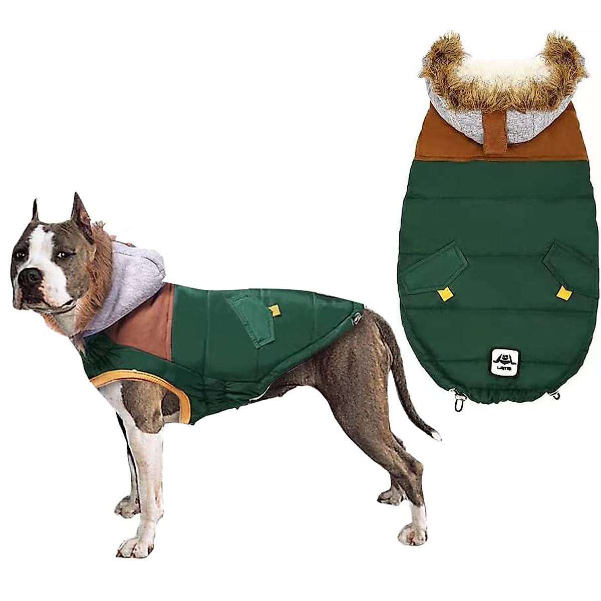 Dogs Windproof Cold Weather Coats, Dog Clothes Apparel Winter Vest, Cold Weather Dog Jacket, Dog Cold Weather Coats Warm, Small Dog Jacket Puppy Coats for Small Medium Large