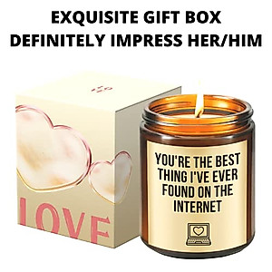 Gifts for Him Her - Romantic Gifts for Girlfriend Boyfriend Wife Husband, Funny Anniversary Birthday Thanksgiving Valentines Day Gifts, Lavender Candle