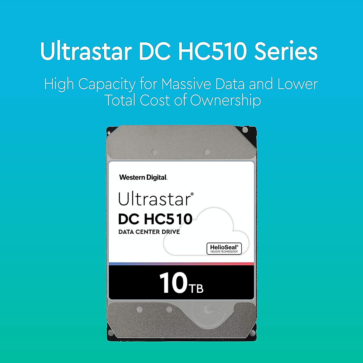 HGST WD Ultrastar DC HC510 10TB 7200 RPM SATA 6Gb/s 3.5" Helium Platform Enterprise Hard Disk Drive - HUH721010ALE604 (0F27606)