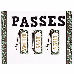 Teacher Created Resources Eucalyptus Magnetic Hall Pass (TCR77473)