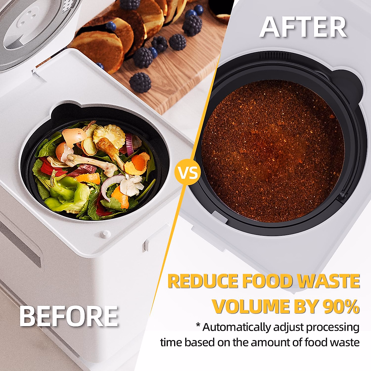 DoubleTT Electric Indoor Compost Bin | 3L Smart Composter | Food Cycler with Big Capacity | Compost Machine for Apartment Countertop