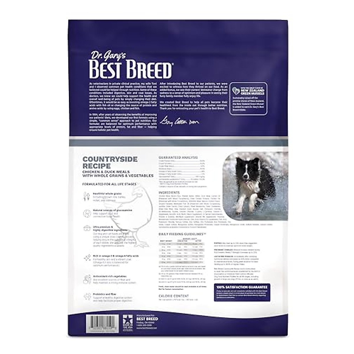 Best Breed Dr. Gary's Countryside Recipe Slow-Cooked in USA, Natural Dry Dog Food for All Breeds and Sizes, 13lbs