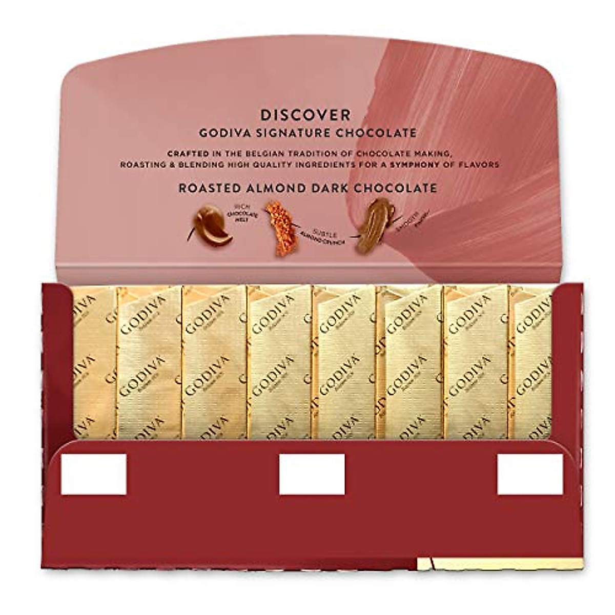 Godiva Chocolatier Signature Roasted Almond Dark Chocolate, 12-Ct. (8 pc. each)