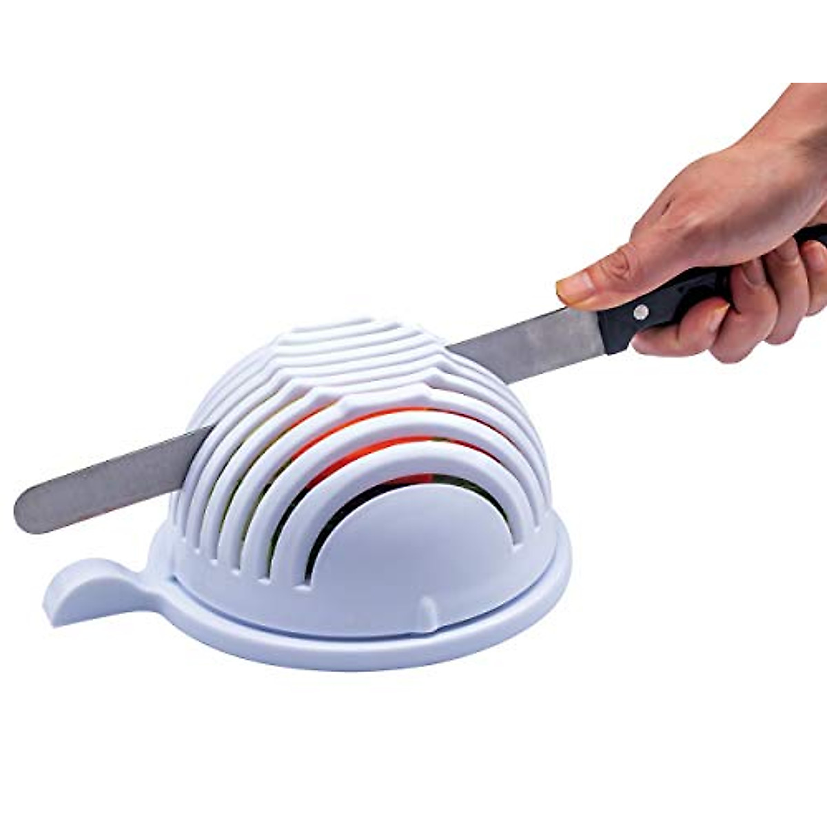 Innovative Living Salad Cutter Bowl, Upgraded Easy Salad Maker, Fast Fruit Vegetable Chopper for Fresh Veggies