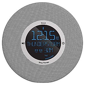 HoMedics® Deep Sleep Revitalize Sleep Sound Alarm Clock 9 Programs, 4 White Noises, 10 Sounds Incl. Nature/Meditation, Volume Control, Auto-Off Timer