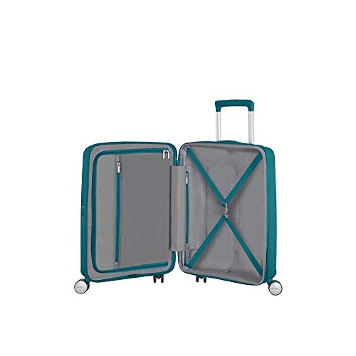 American Tourister Soundbox - Spinner Small Expandable Hand Luggage, 55 cm, 41 liters, Green (Jade Green)