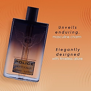POLICE Gentleman - Fragrance For Men - Refined And Charismatic - Top Notes Of Bergamot, Lemon, Grapefruit - Heart Notes Of Cinnamon, Saffron - Base Notes Of Patchouli, Vetiver - 3.4 Oz EDT Spray