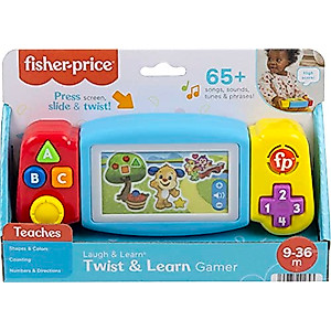 Fisher-Price Laugh & Learn Baby & Toddler Toy Twist & Learn Gamer Pretend Video Game with Lights & Music for Ages 9+ Months