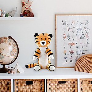 Attatoy Regit The Plush Tiger Toy, 17-Inch Tall Striped Sitting Tiger Stuffed Animal