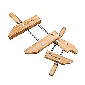 POWERTEC 71524 Wooden Handscrew Clamp – 10 Inch | Hand Screw Clamps for Woodworking, 2PK
