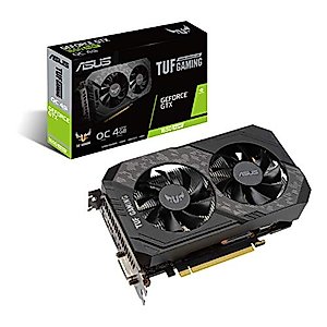 ASUS TUF Gaming GeForce GTX 1650 Super Overclocked 4GB Edition HDMI DP DVI Gaming Graphics Card (TUF-GTX1650S-O4G-GAMING)