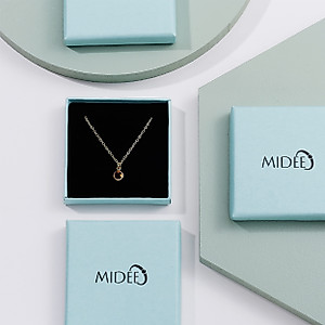 MIDEEO Gold Necklaces for Women Dainty 14K Gold Sun Pendant Necklace Delicate Round Coin Sunlight Sunshine Chain Necklaces Trendy Simple Everyday Jewelry Gift