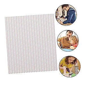 Ciieeo 50 Pcs Transparent Hot Melt Glue Stick Mini Hot Glue Sticks Glitter Hot Glue Sticks Glitter Hot Melt Glue Mini Size Glue Sticks Crafting Tool Crafting Kit Hot Melt Stick Toolkit