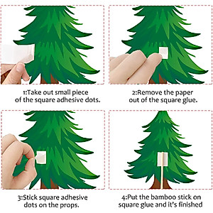 yuuzue 24pcs Woodland Animals Cake Topper, Baby Shower Decorations, Double-Sided Printed Forest Friends Centerpiece Sticks for Wild One Camping Party Supplies