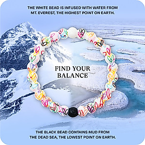 Lokai Silicone Beaded Bracelet for Women & Men, Artist Collection - James Goldcrown Hearts, (Small, 6 Inch Circumference) - Jewelry Fashion Silicone Bracelet Slides-On, Comfortable Fit